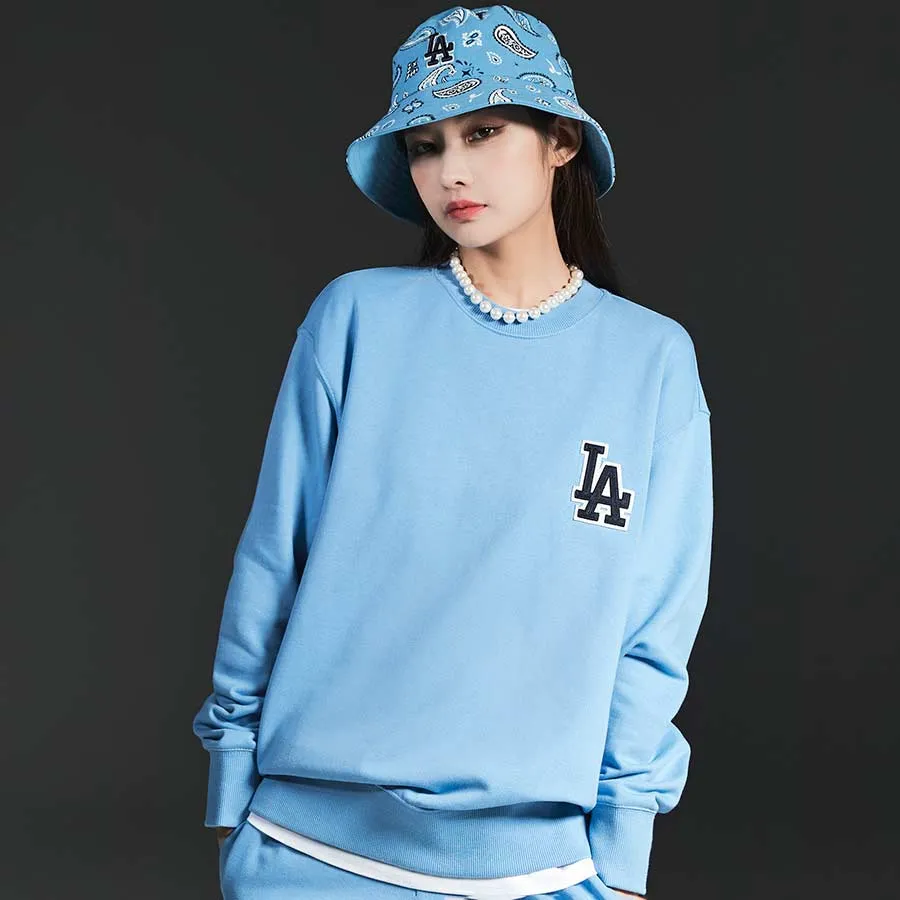 Mua Áo Nỉ Sweater MLB Paisley Big Logo Heavyweight Overfit LA Dodgers ...