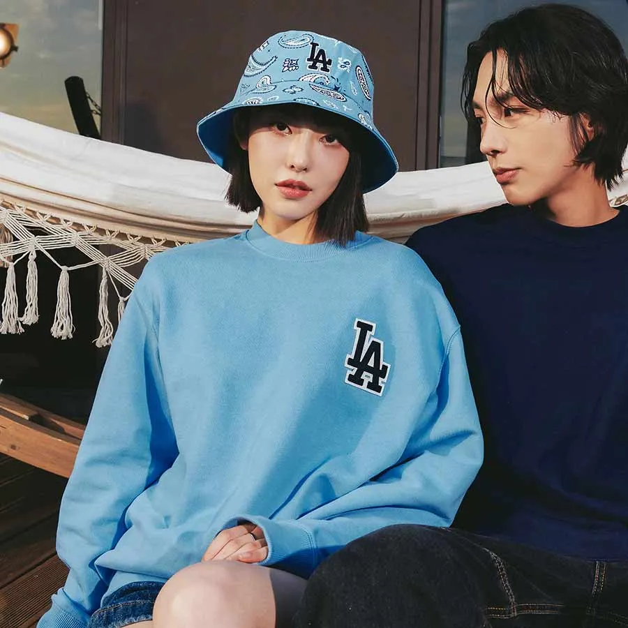 Mua Áo Nỉ Sweater MLB Paisley Big Logo Heavyweight Overfit LA Dodgers ...