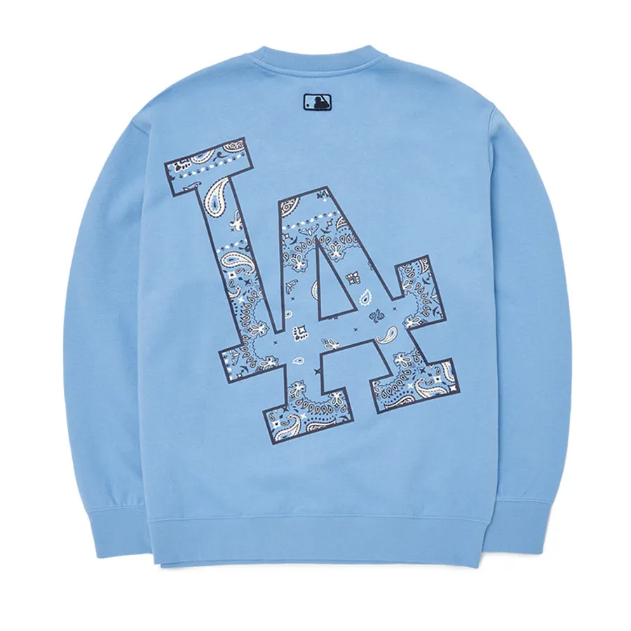 Mua Áo Nỉ Sweater MLB Paisley Big Logo Heavyweight Overfit LA Dodgers ...