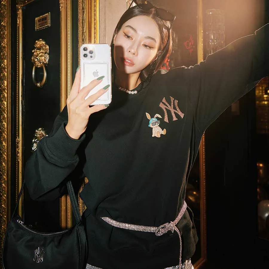 Mua Áo Nỉ Sweater MLB Rabbit Mega Overfit New York Yankees 3AMTQ0131 ...