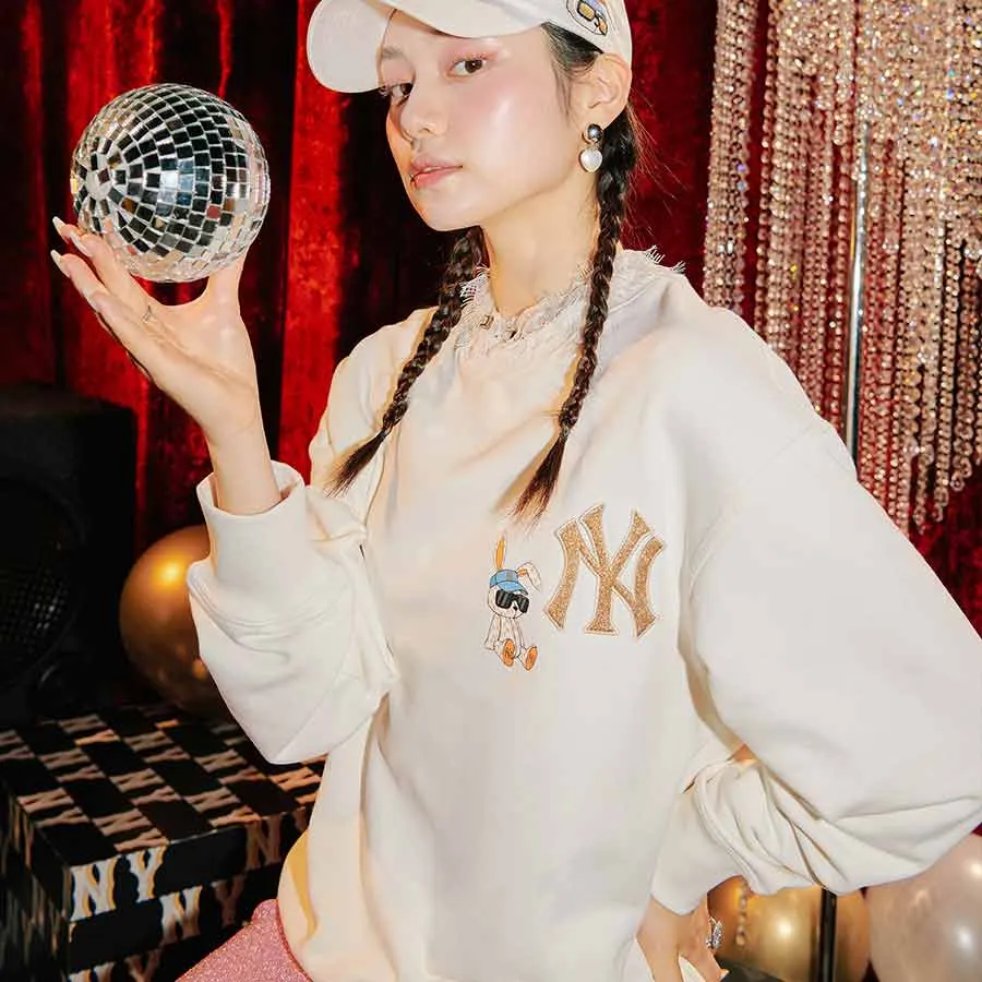 Mua Áo Nỉ Sweater MLB Rabbit Mega Overfit New York Yankees 3AMTQ0131 ...