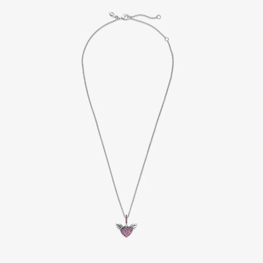 Mua Dây Chuyền Pandora Pavé Heart & Angel Wings Necklace 398505C02 Màu ...