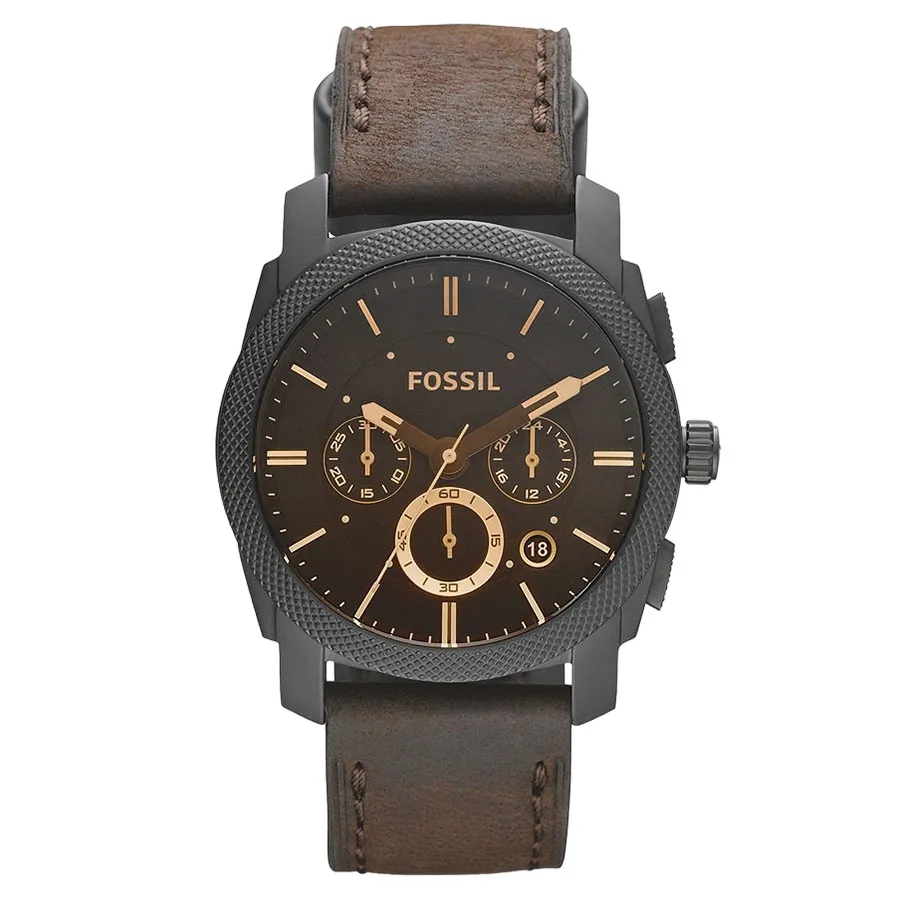Đồng Hồ Nam Fossil Machine FS4656 Dây Da Màu Nâu | Vua Hàng Hiệu