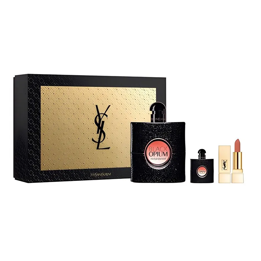 Set Nước Hoa Nữ Yves Saint Laurent YSL Black Opium EDP Gift Set 3 Món (90ml + 7.5ml) | Vua Hàng Hiệu
