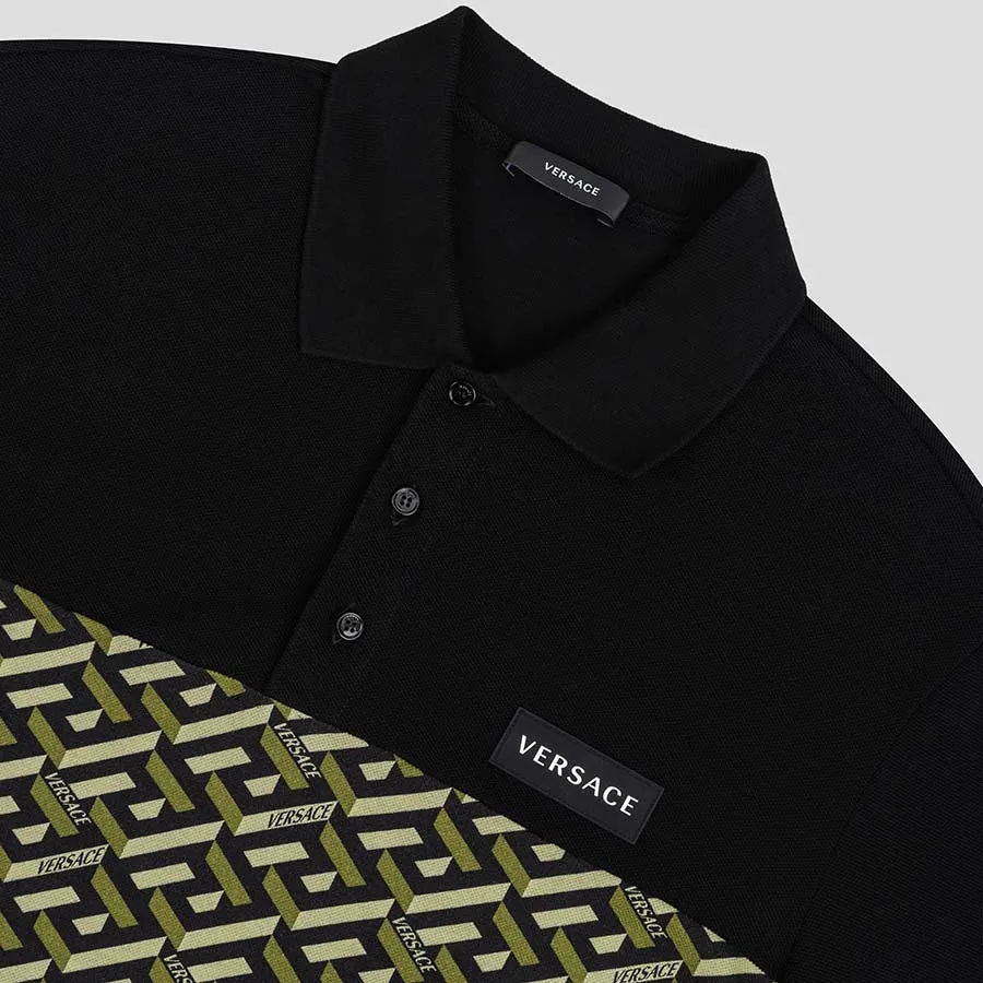 Mua Áo Polo Versace Logo Monogram Printed 1008329 1A05963 5B160 Phối ...