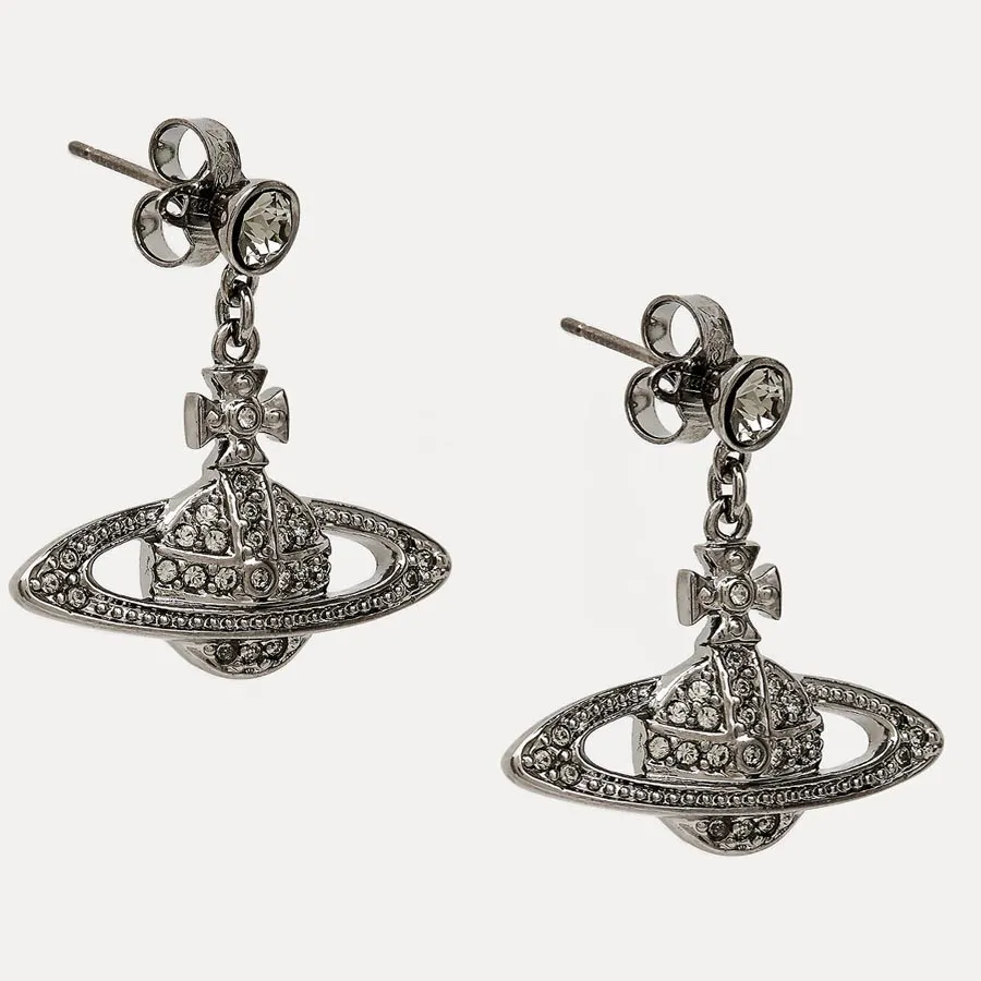 Mua Khuyên Tai Vivienne Westwood Mini Bas Relief Drop Earrings Màu Bạc ...