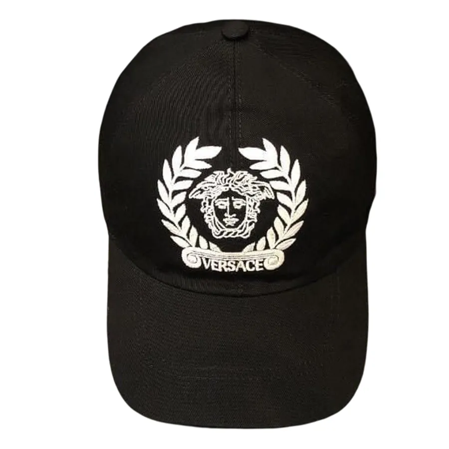 Mũ Versace Medusa Logo Cap Màu Đen Size 58 | Vua Hàng Hiệu