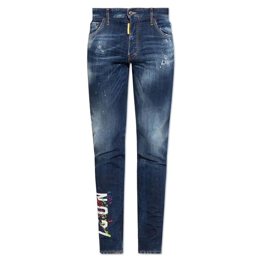 Quần Jeans Dsquared2 Icon Splatter Tidy Jeans Màu Xanh | Vua Hàng Hiệu