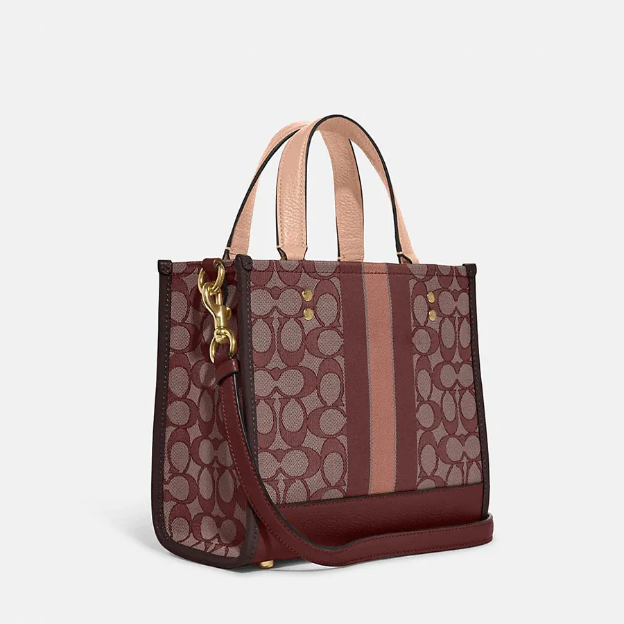 Mua Túi Tote Coach Dempsey 22 In Signature Jacquard Whit Stripe And ...