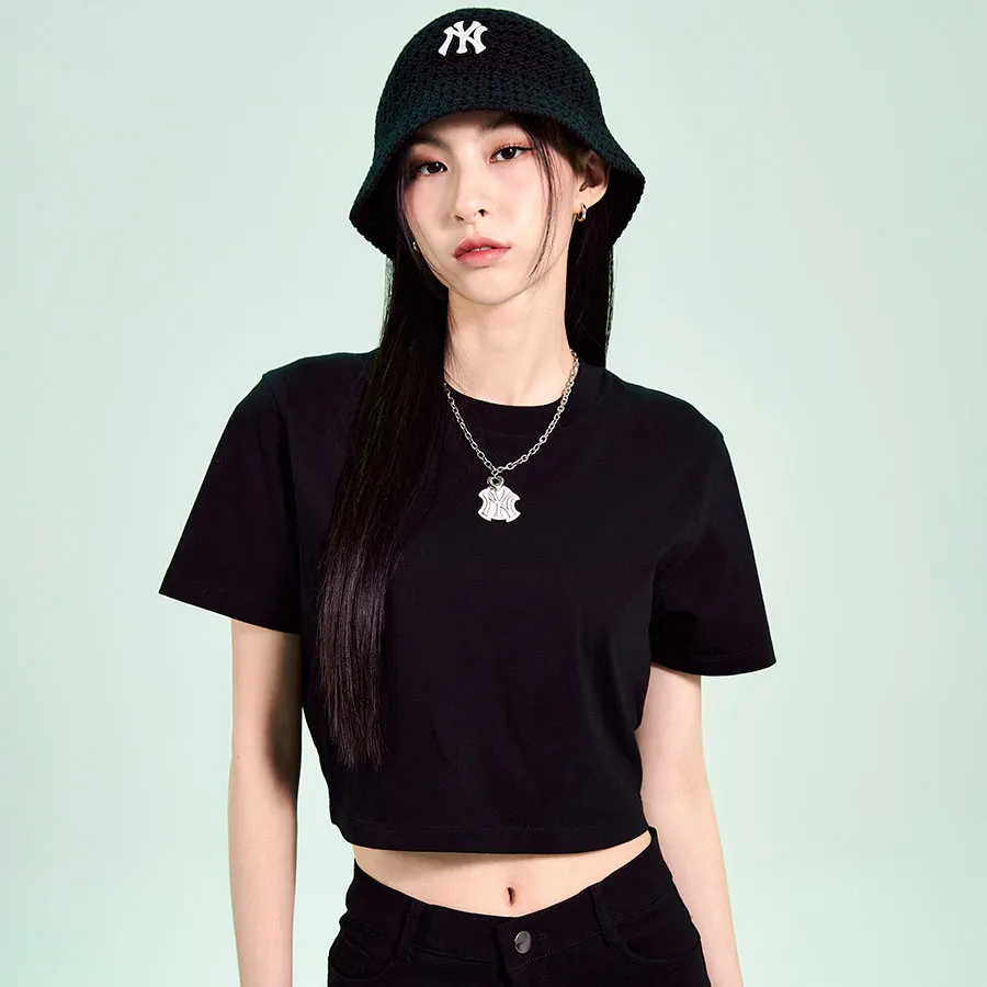 Mua Áo Croptop Nữ MLB Logo New York Yankees 3FTSB0733-50BKS Màu Đen ...