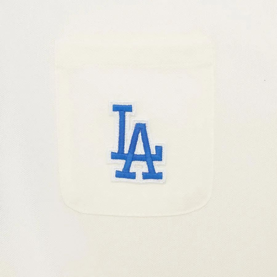 Mua Áo Polo MLB LA Dodgers 3FPQM0433-07CRS Màu Trắng Kem Size XS - MLB ...