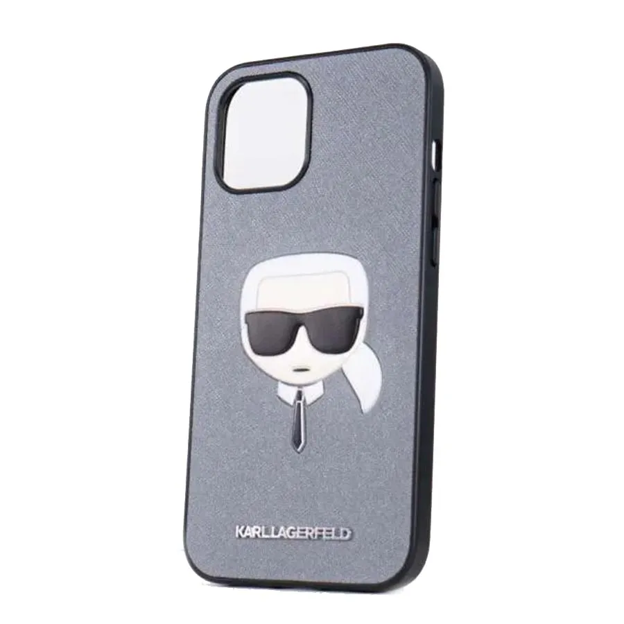 Ốp Điện Thoại Karl Lagerfeld Saffiano Karl Head Silver - Case iPhone 12 ...