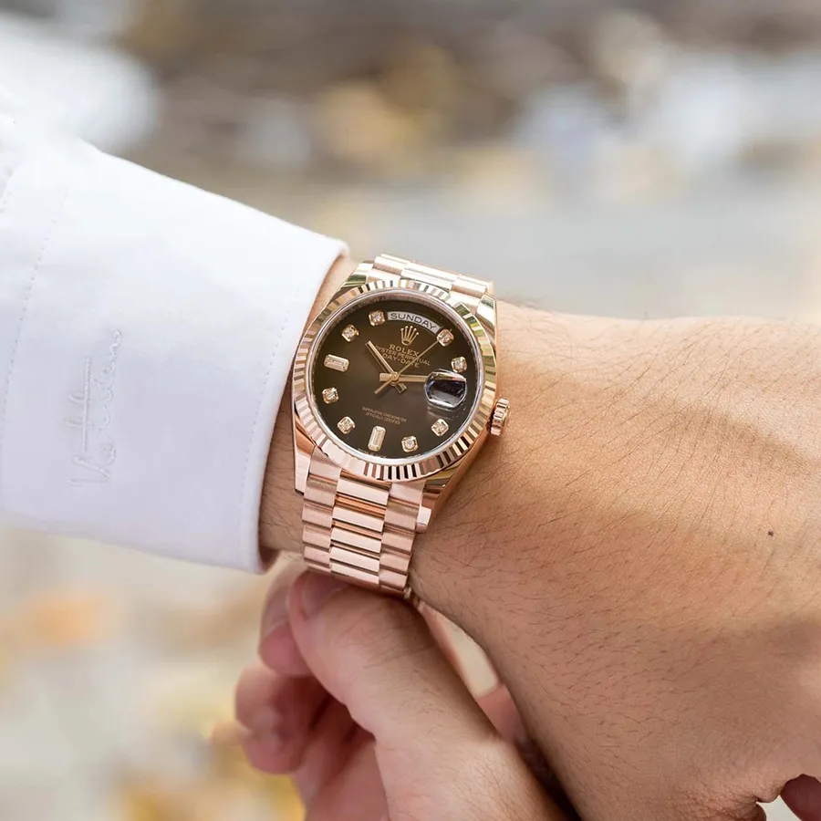 Mua Đồng Hồ Rolex Day-Date 36 128235 Màu Nâu Vàng Hồng - Rolex - Mua ...