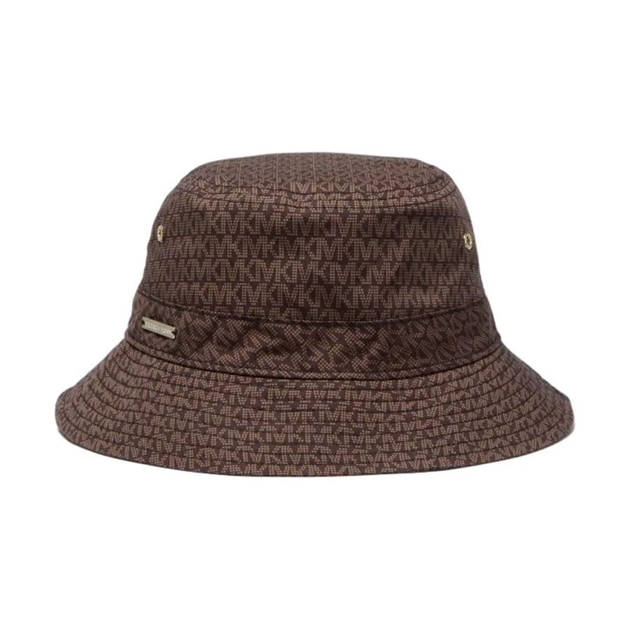 Mũ Michael Kors MK Logo Print Organic Cotton Blend Bucket Hat ...