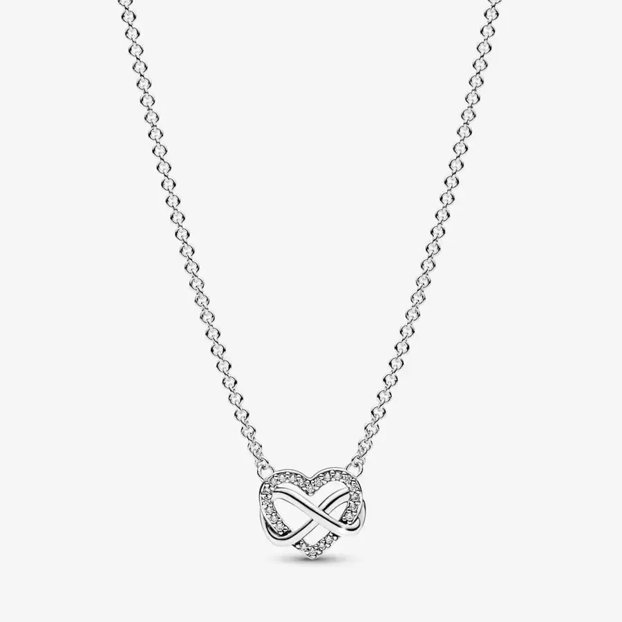 Mua Set Dây Chuyền Và Khuyên Tai Nữ Pandora Infinity Heart Gift Set ...