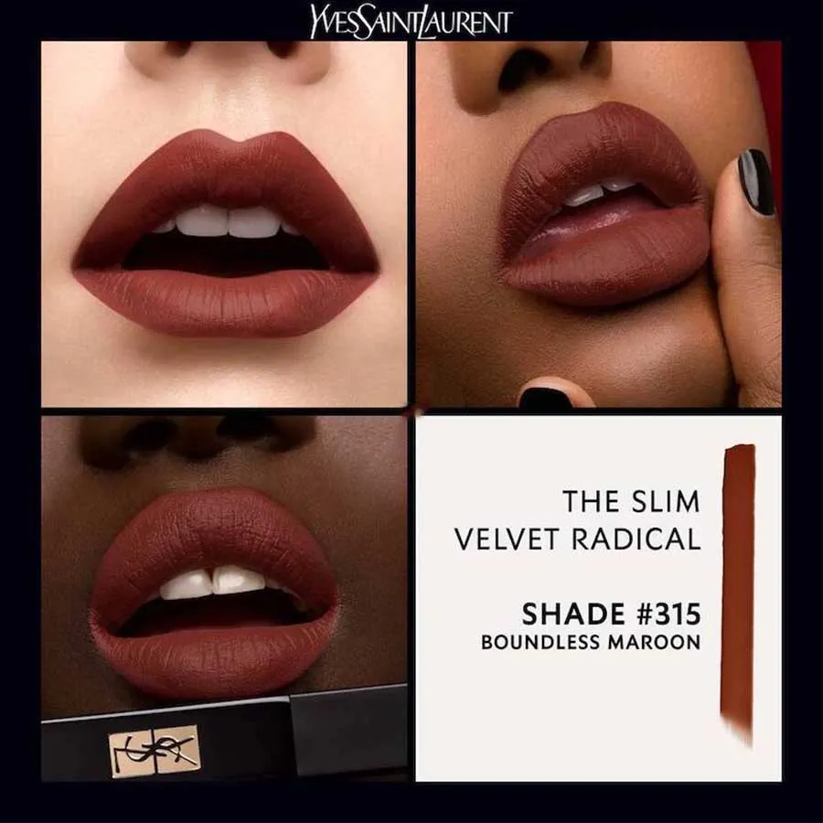 Mua Son Yves Saint Laurent YSL Slim Velvet Radical Matte Lipstick 315 Boundless Maroon Đỏ Nâu ...