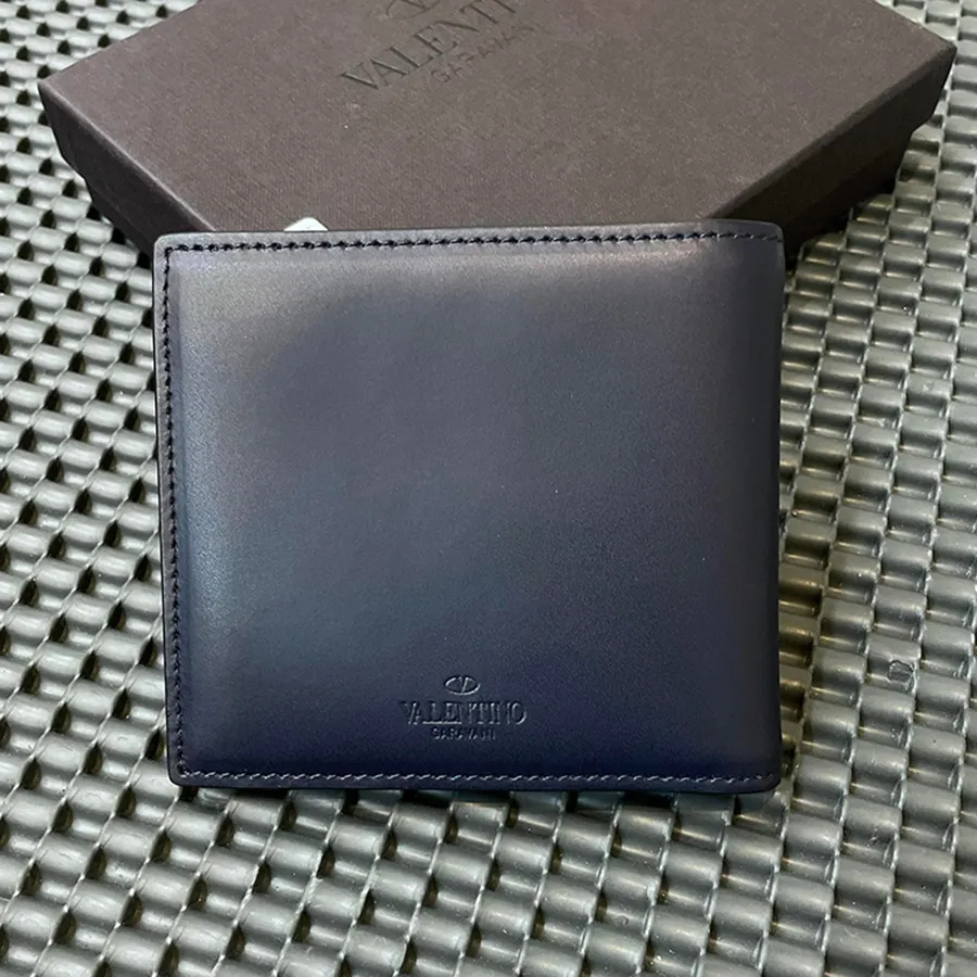 Mua Ví Nam Valentino Garavani VLTN Wallets Màu Xanh Navy - Valentino ...