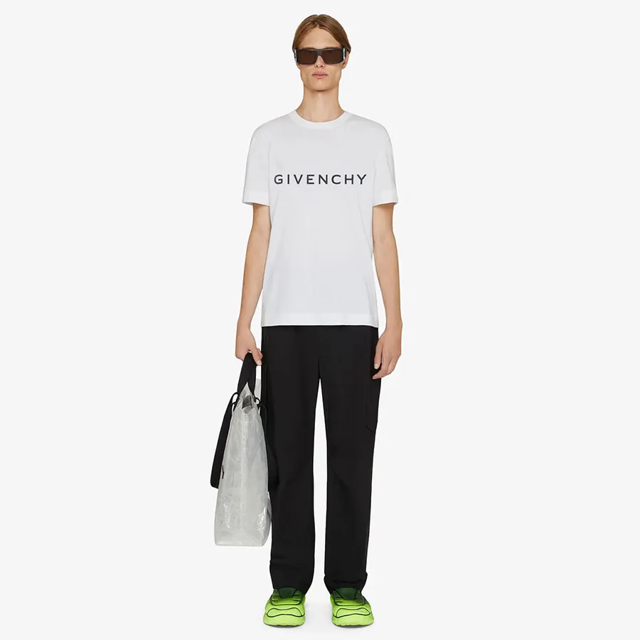 Mua Áo Phông Nam Givenchy White Archetype Logo Printed Tshirt ...