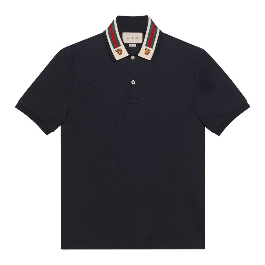 Áo Polo Gucci Cotton With Web And Feline Head Interlocking G 545714 ...