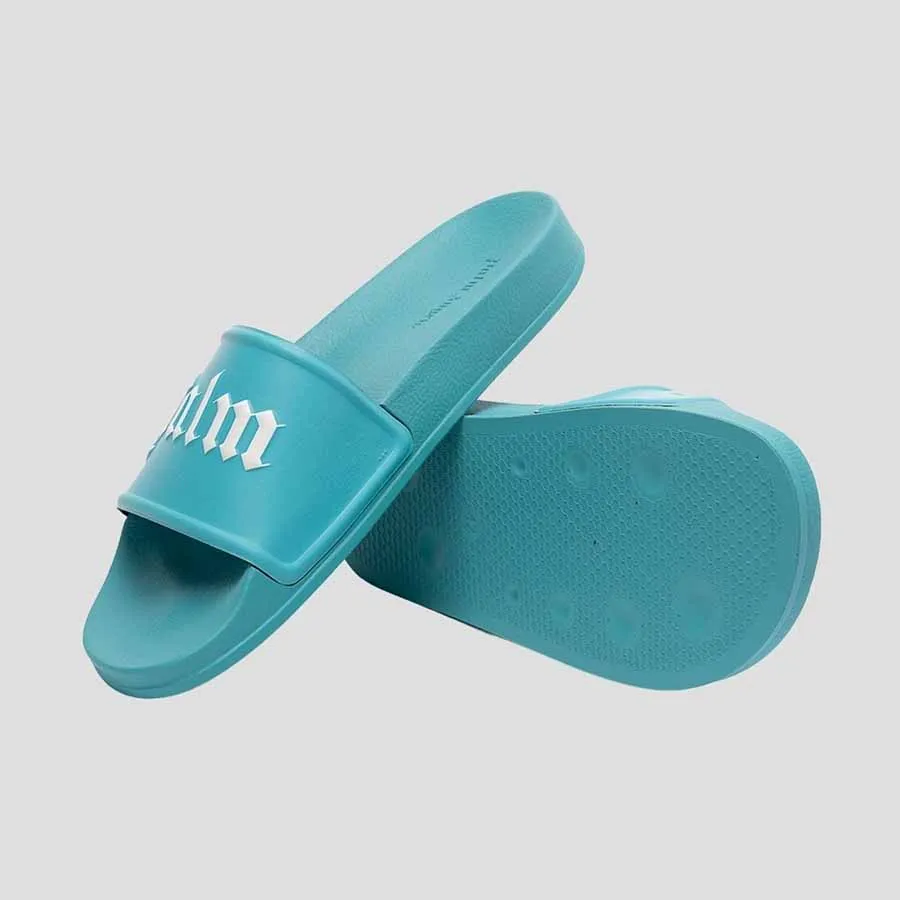 Mua Dép Nam Palm Angels Light Blue With White Logo PMIC001S23PLA0014001 ...