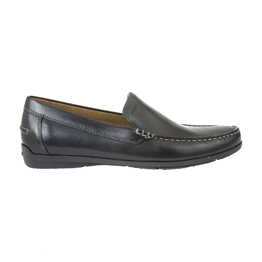 Giày Lười Nam Geox U SIRON A SMOOTH LEATHER Màu Đen Size 40 | Vua Hàng Hiệu