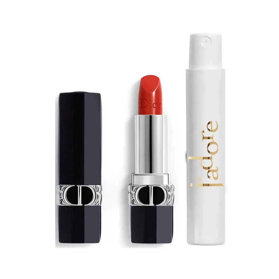 Set Son + Nước Hoa Dior Mini ( Dior 999 mini 1.5g + Dior Vial J'adore EDP 1ml ) | Vua Hàng Hiệu