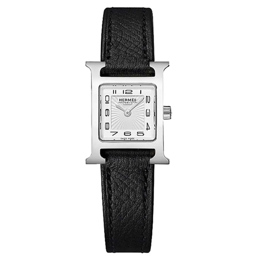 Đồng Hồ Nữ Hermès Heure H Watch Mini Model 21mm Màu Đen Bạc | Vua Hàng Hiệu