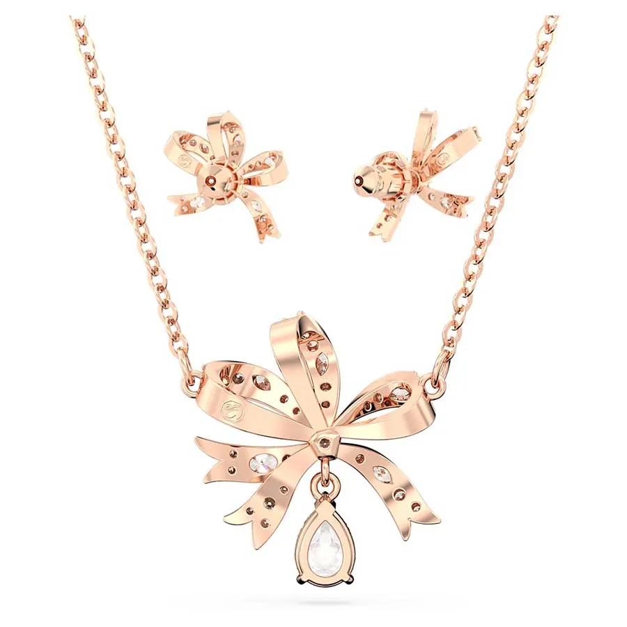 Mua Set Dây Chuyền + Khuyên Tai Nữ Swarovski Volta Necklace Bow, Small ...
