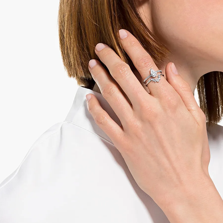 Attract pear ring set swarovski store