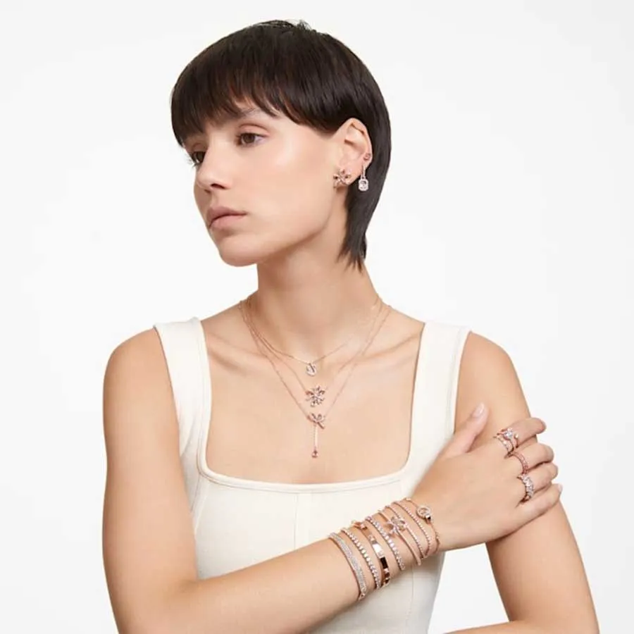 Mua Vòng Đeo Tay Nữ Swarovski Volta Bangle Bow, White, Rose Gold-Tone ...