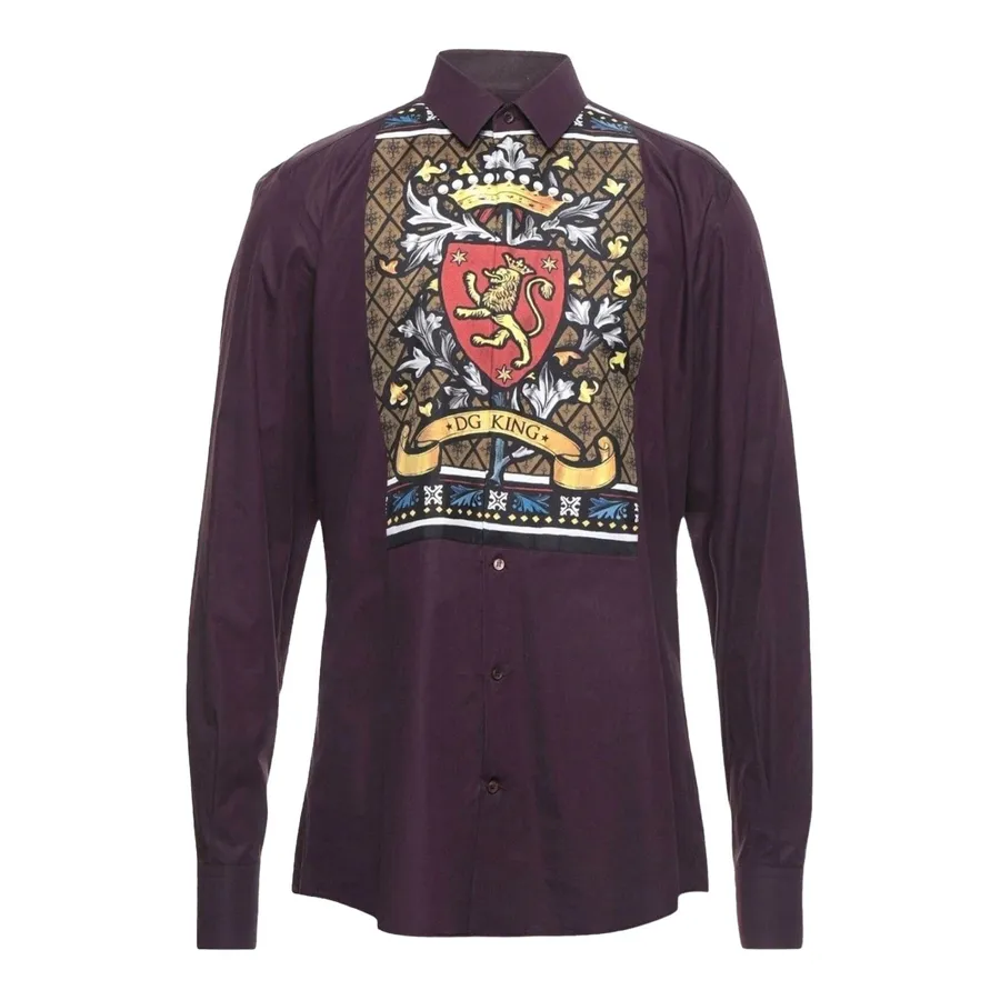 Áo Sơ Mi Nam Dolce Gabbana D G 12736761LX Màu Tím Đậm Size 38 Vua Hàng Hiệu