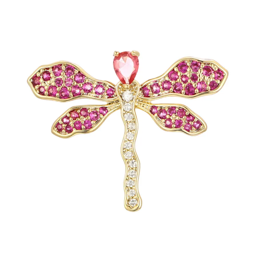 Cài Áo Nữ Meri Cao Cấp Pinky DragonFly BR539-H Màu Hồng | Vua Hàng Hiệu
