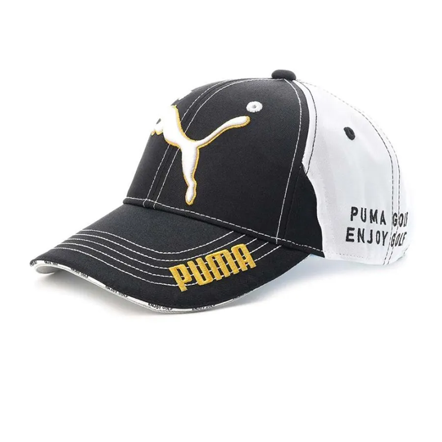 Mũ Puma Golf Tour Round Cap 866579 Màu Đen Trắng | Vua Hàng Hiệu