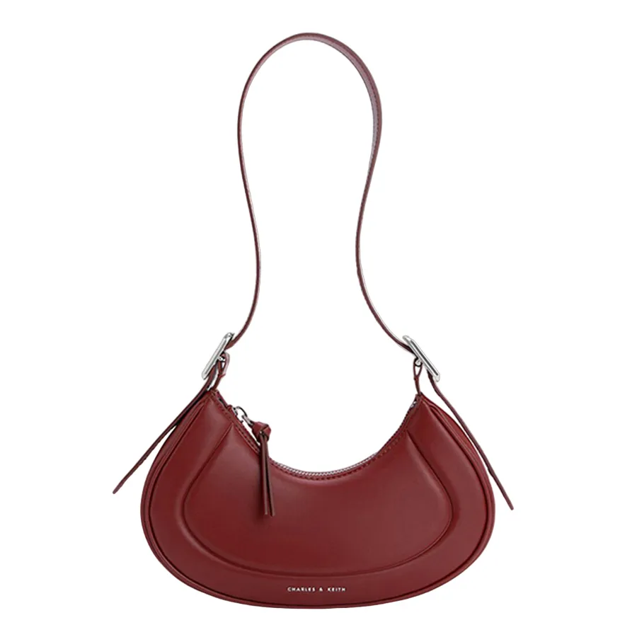Túi Đeo Vai Nữ Charles & Keith CNK Petra Curved Shoulder Bag Red CK2 ...