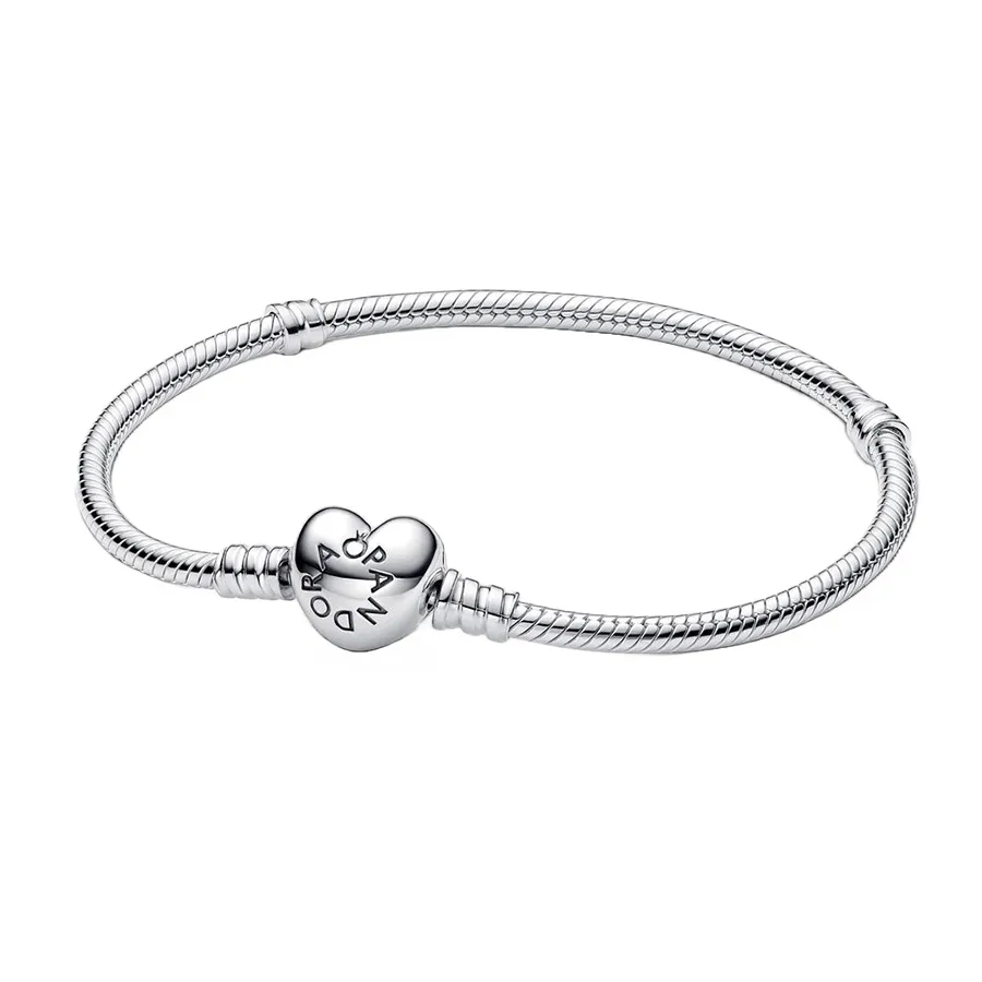 Vòng Đeo Tay Nữ Pandora Moments Heart Clasp Snake Chain Bracelet 590719 ...