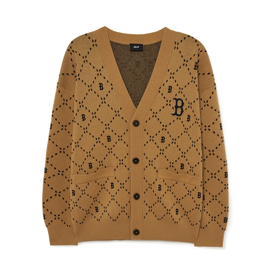 Order Áo Cardigan MLB Monogram Boston Red Sox 3AKCM0134-43CAL Màu Nâu - MLB