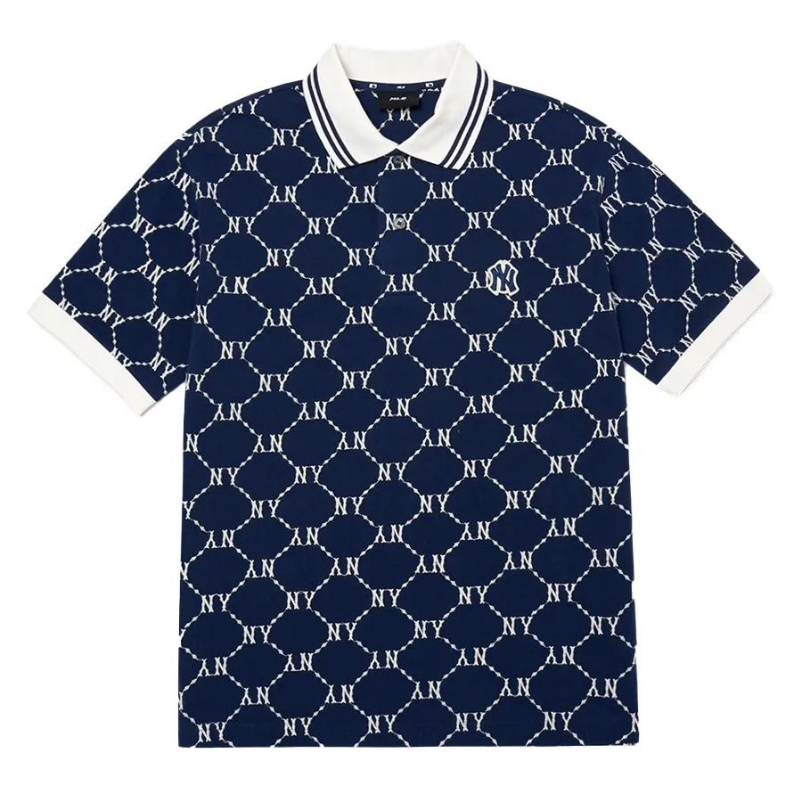 Áo Polo MLB Monogram New York Yankees 3LPQM3023-50NYL Màu Xanh Navy ...