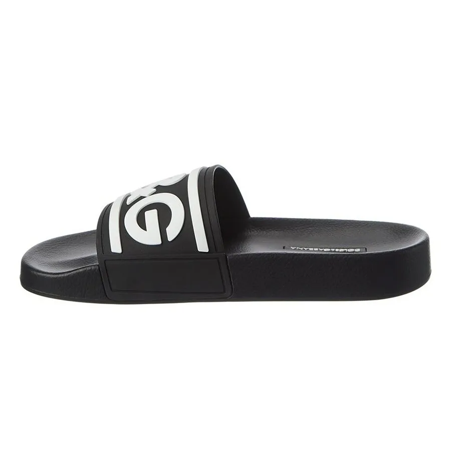 Dép Dolce & Gabbana D&G Logo Rubber Slide CS2072AQ858 89690 Màu Đen ...