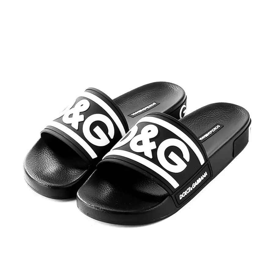 Mua Dép Dolce & Gabbana D&G Logo Rubber Slide CS2072AQ858 89690 Màu Đen ...