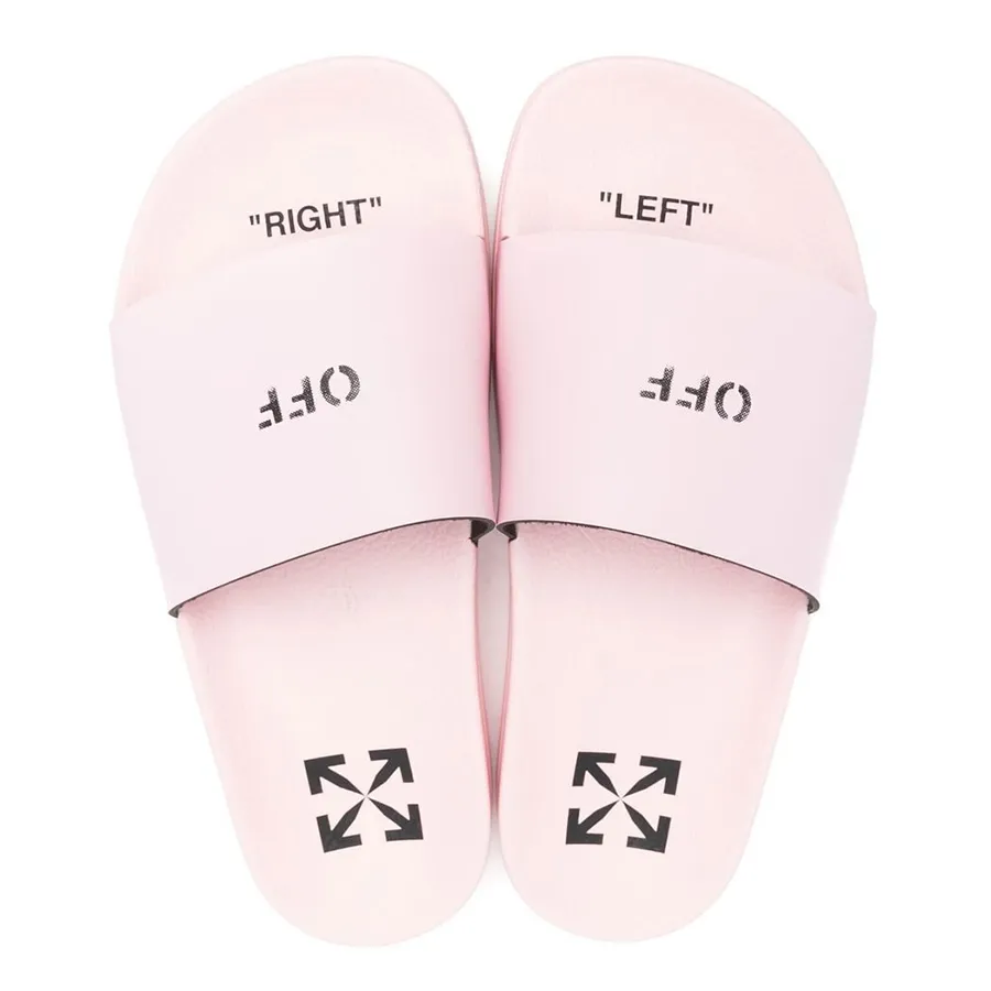 Dép Nữ Off-White Rubber Slides With Logo Pink Màu Hồng | Vua Hàng Hiệu