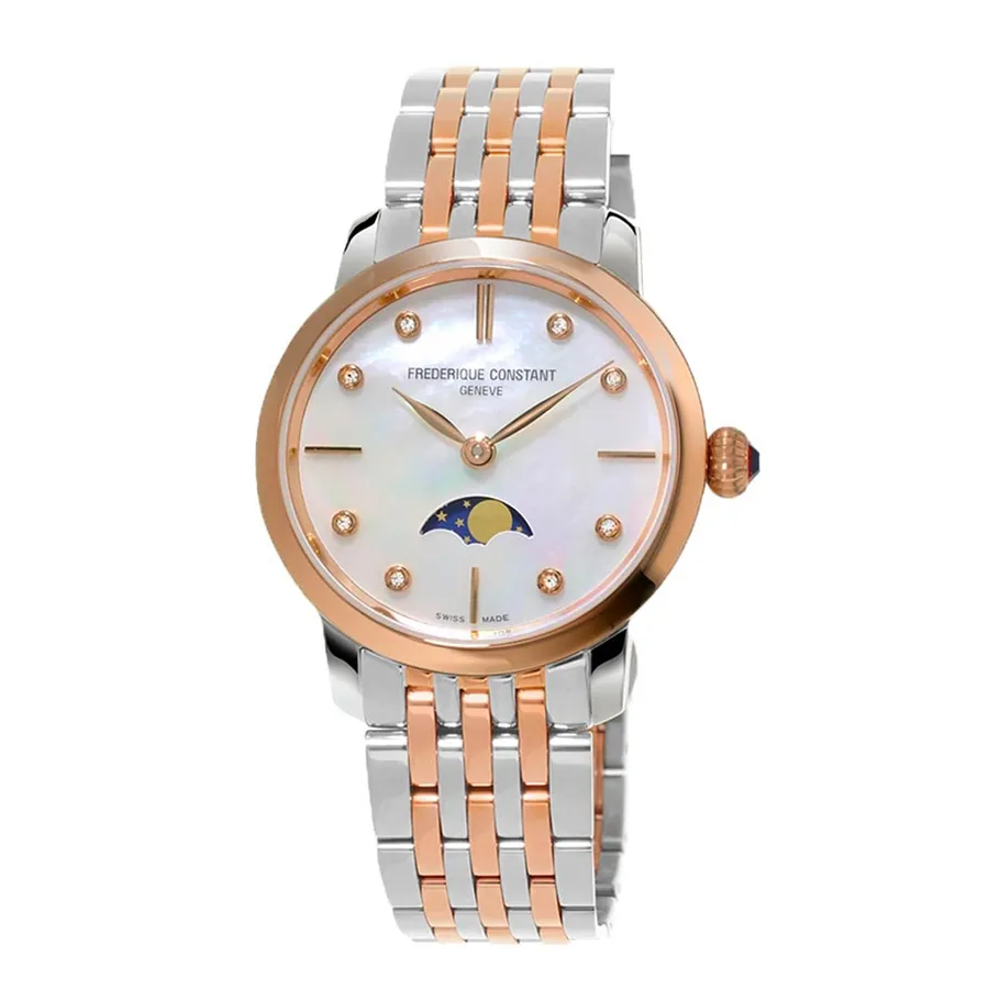 Đồng Hồ Nữ Frederique Constant Ladies Watch FC-206MPWD1S2B Màu Bạc Vàng ...