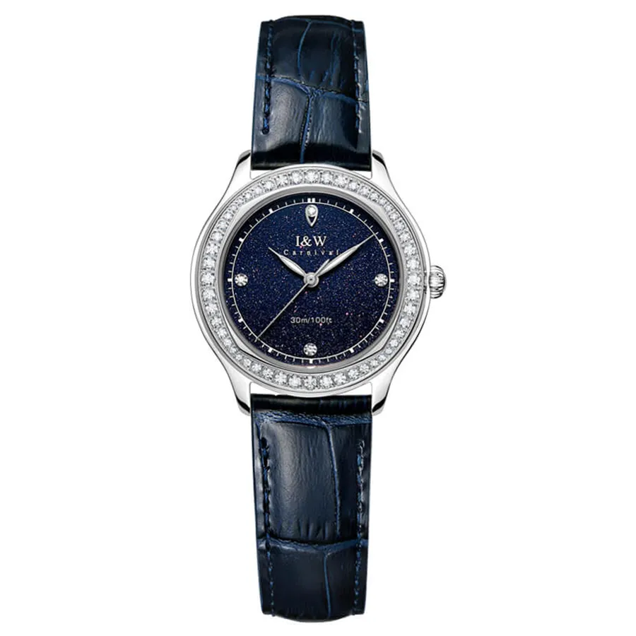 Đồng Hồ Nữ I&W Carnival 593L4 Quartz Màu Xanh Bạc | Vua Hàng Hiệu