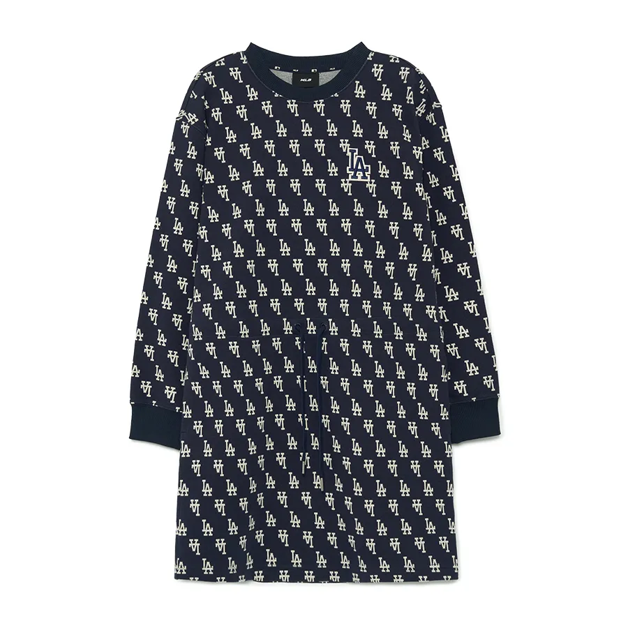 Váy Nữ MLB Overfit Jacquard Monogram LA Dodgers 3FOPM0134-07NYD Màu Xanh Navy | Vua Hàng Hiệu