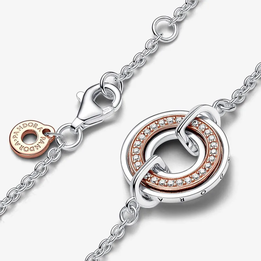 Mua Vòng Đeo Tay Nữ Pandora Signature Two Two-Tone Logo & Pavé Chain ...