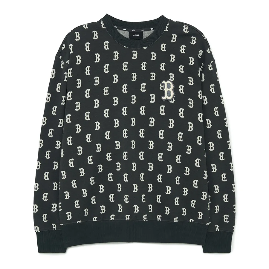 Áo Nỉ Sweater MLB Classic Monogram Front Boston Red Soxt 3AMTM0334 ...