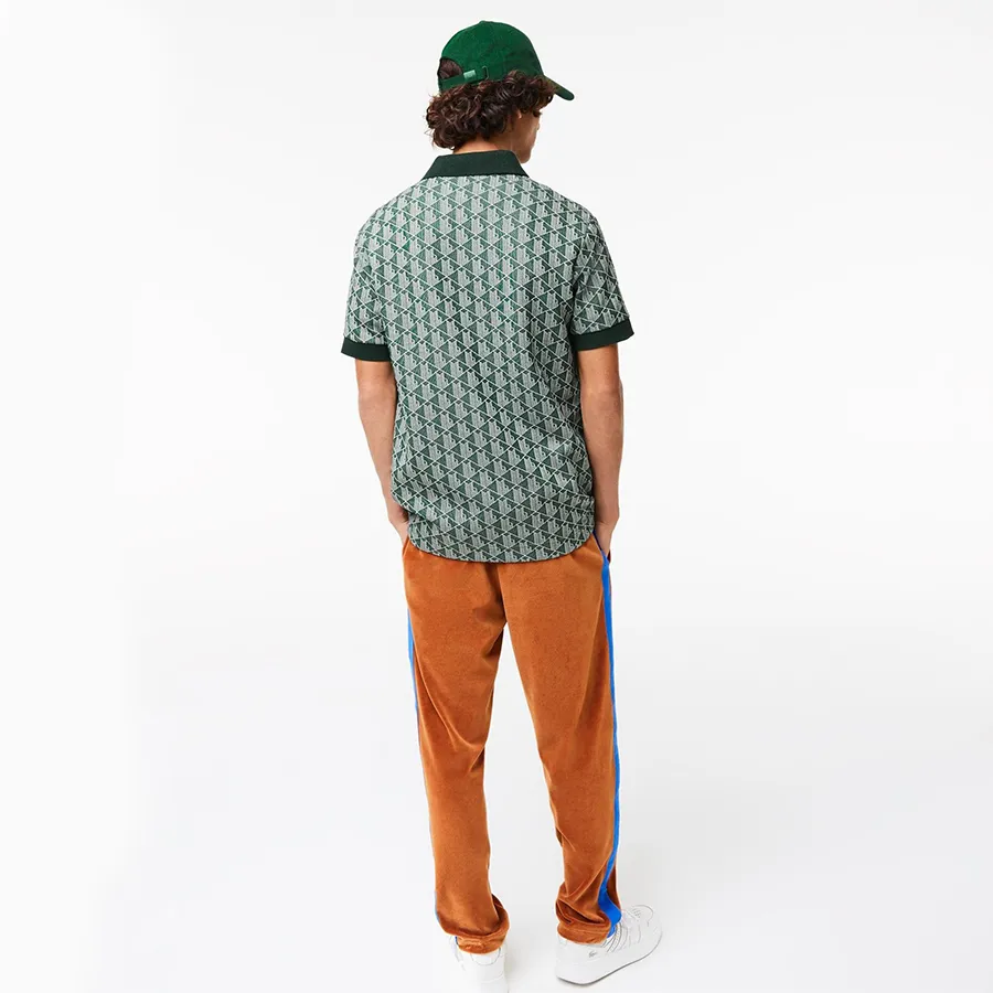 Mua Áo Polo Nam Lacoste Men's Classic Fit Monogram Print Contrast Collar Polo Shirt DH0073 7M4 ...