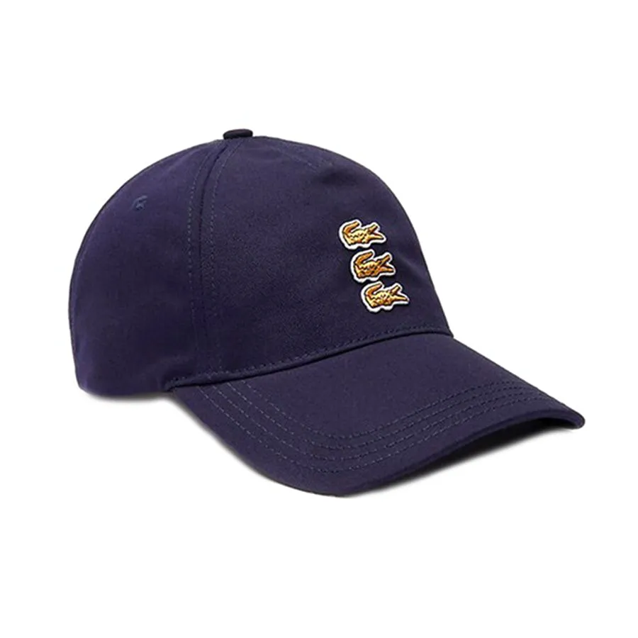 Mũ Lacoste Gold Triple Croc Cap RK5429 166 Màu Navy | Vua Hàng Hiệu