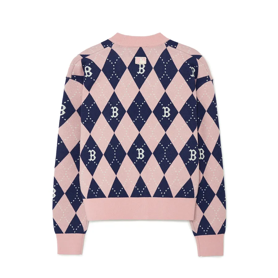 Mua Áo Cardigan Nữ MLB Argyle Monogram Crop Boston Red Sox 3FKCM0134 ...