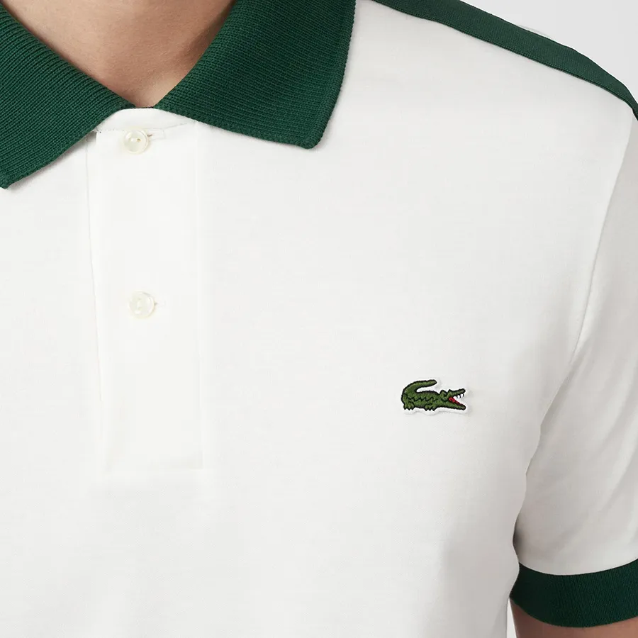 Mua Áo Polo Nam Lacoste Men's Classic Fit Contrast Collar Shirt PH9532 51 70V Màu Trắng Xanh ...
