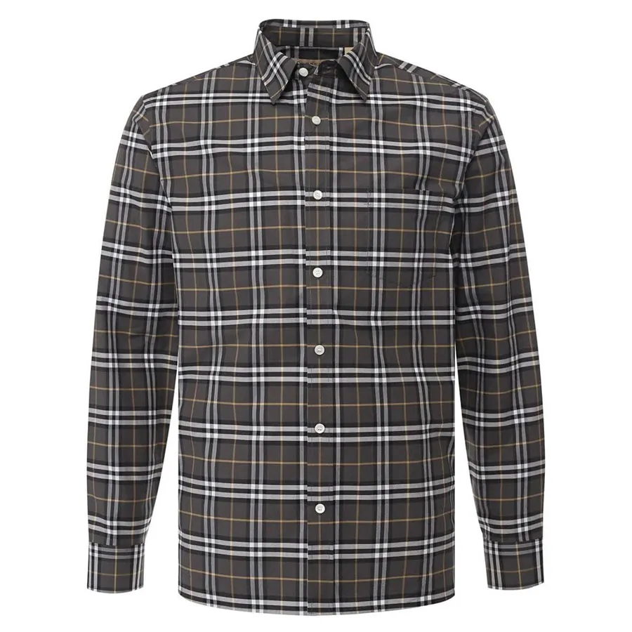 Áo Sơ Mi Nam Burberry Cotton Shirt 8004833 Phối Màu Size L | Vua Hàng Hiệu